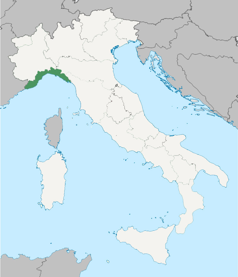 Liguria-karta | Vinjakt.nu